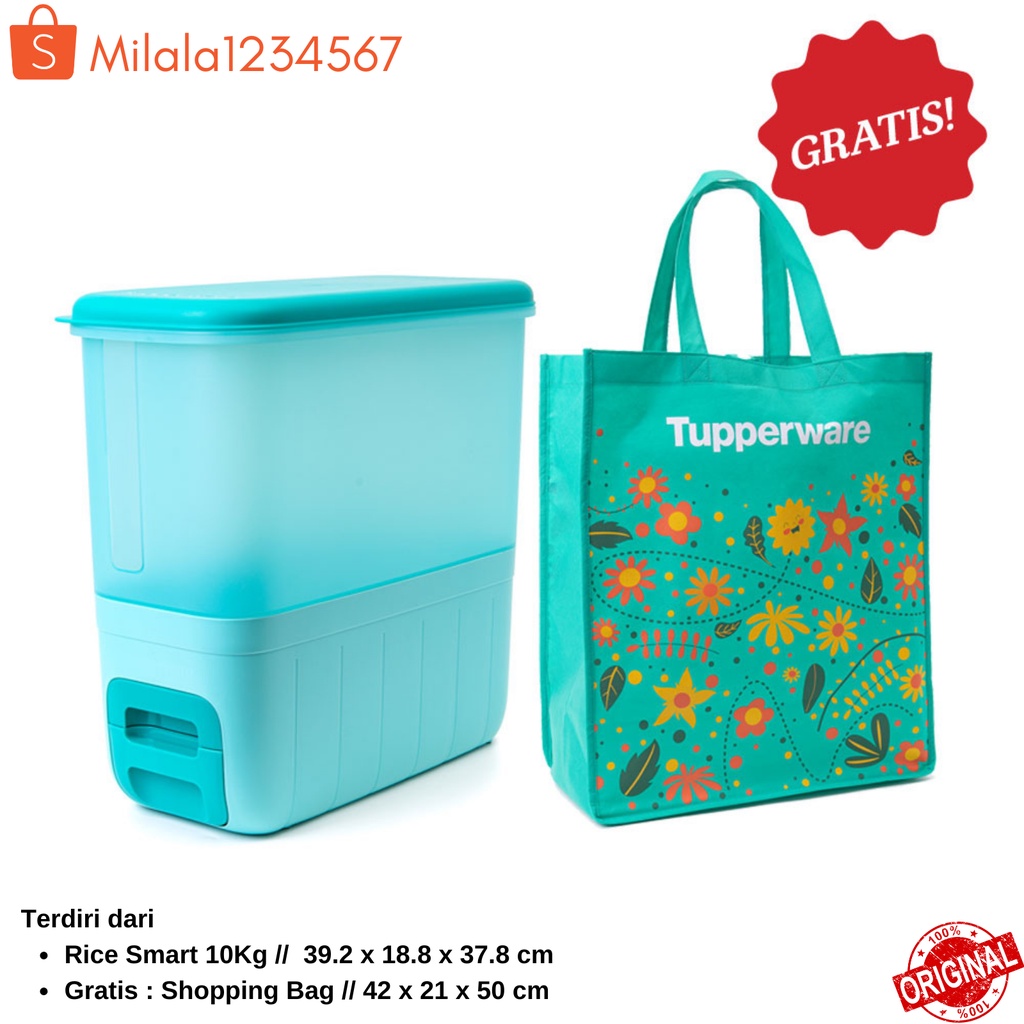 Jual Rice Smart 10 KG Tupperware Tempat Beras Rice smart | Shopee Indonesia