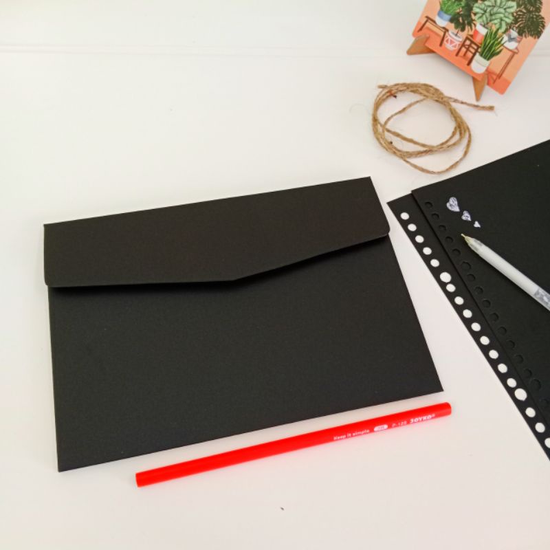 Jual AMPLOP HITAM / AMPLOP BLACK PAPER | Shopee Indonesia