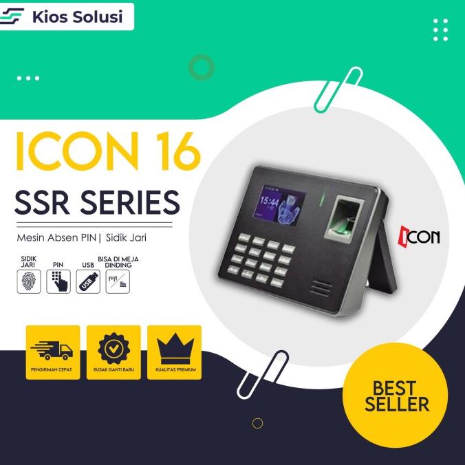 Jual MESIN ABSENSI ICON 16 / MESIN ABSEN / SIDIK JARI / FINGER PRINT A3 ... Jual MESIN ABSENSI ICON 16 / MESIN ABSEN / SIDIK JARI / FINGER PRINT A3 ...