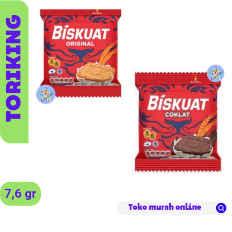 Jual BISKUIT BISKUAT 7,6gr Coklat dan Vanilla (1 Pak isi 20pcs ...