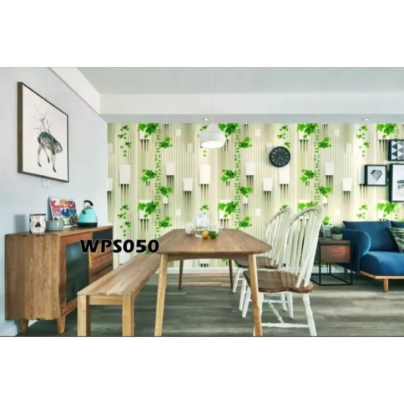 Jual WALLPAPER MOTIF DAUN RAMBAT/WALLPAPER STICKER MOTIF DAUN ULIR ...