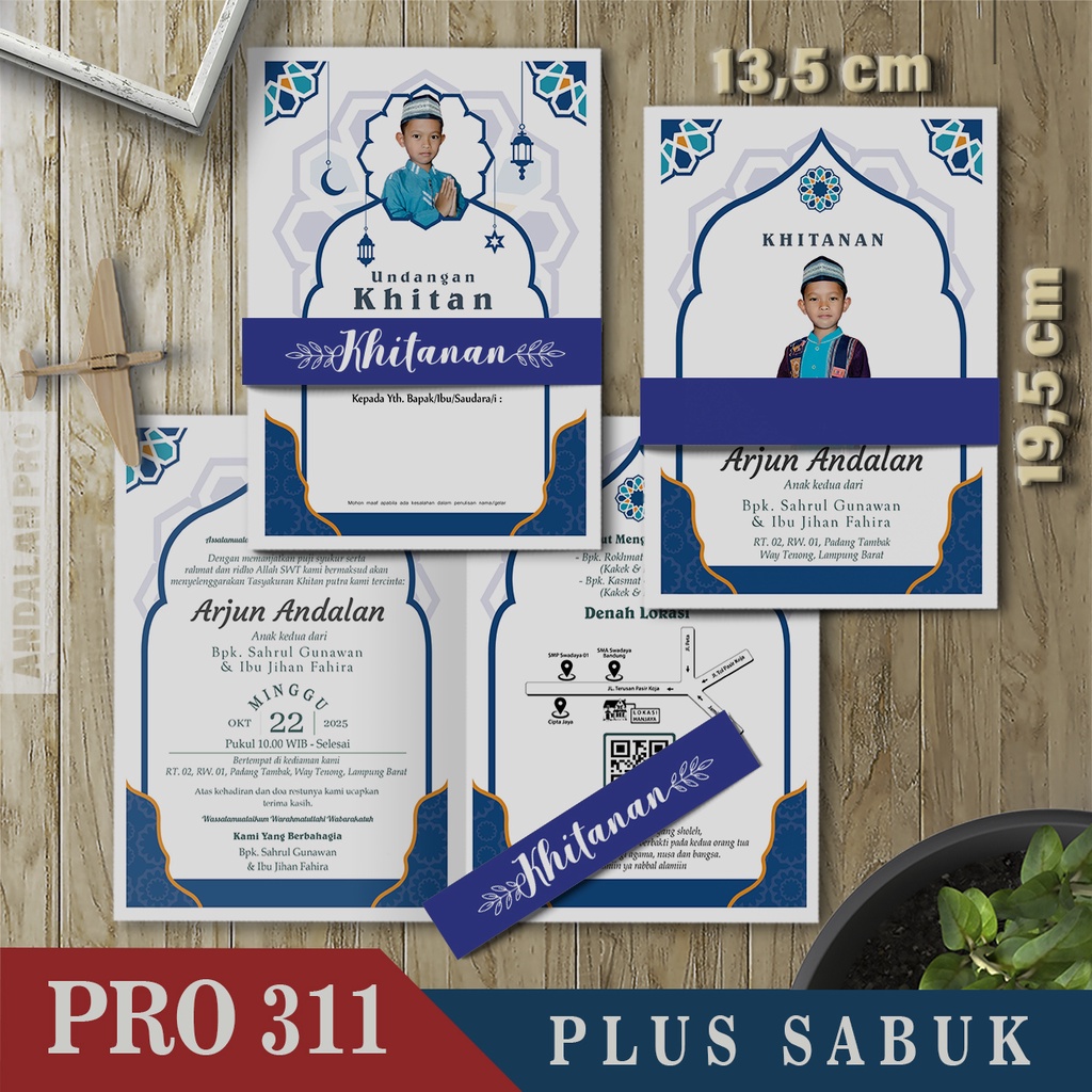 Jual Pro 311 Khitan / Khitanan - Cetak Undangan Tema Muslim / Islami ...