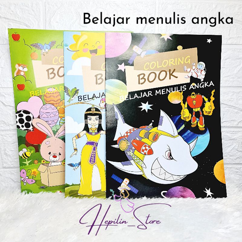 Jual [ E ] Buku Mewarnai Besar Belajar Menulis Abjad / Coloring Book ...