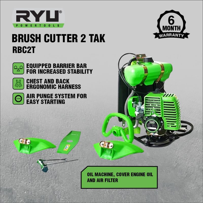 Jual RYU Brush Cutter 2 Tak Rbc2T - Mesin Potong Rumput Gendong ...