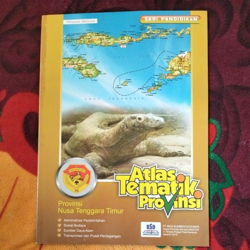 Jual BUKU ORIGINAL PETA ATLAS TEMATIK PROVINSI NUSA TENGGARA TIMUR ...