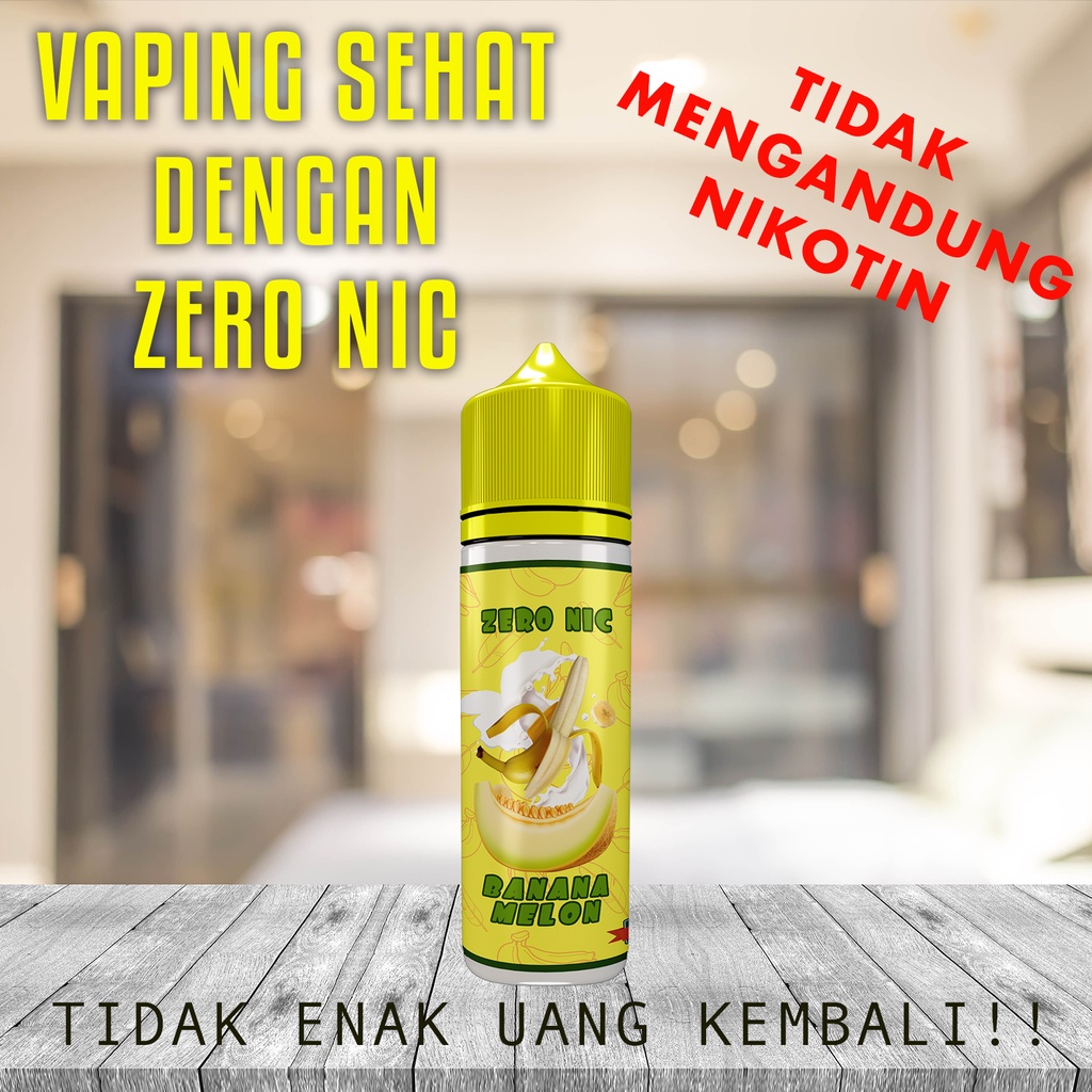 Jual Liquid Vape Zero Nicotine Banana Melon Liquid Murah Enak Creamy ...
