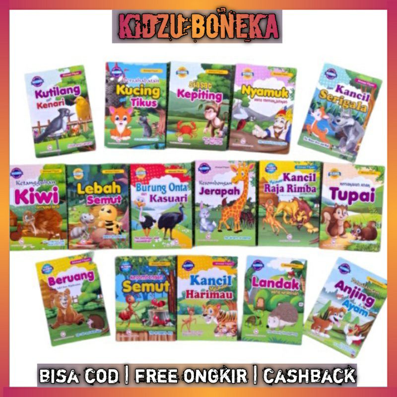 Jual Buku Cerita Anak Bergambar Bilingual | Buku Dongeng Fabel 2 Bahasa Indonesia & Inggris ...