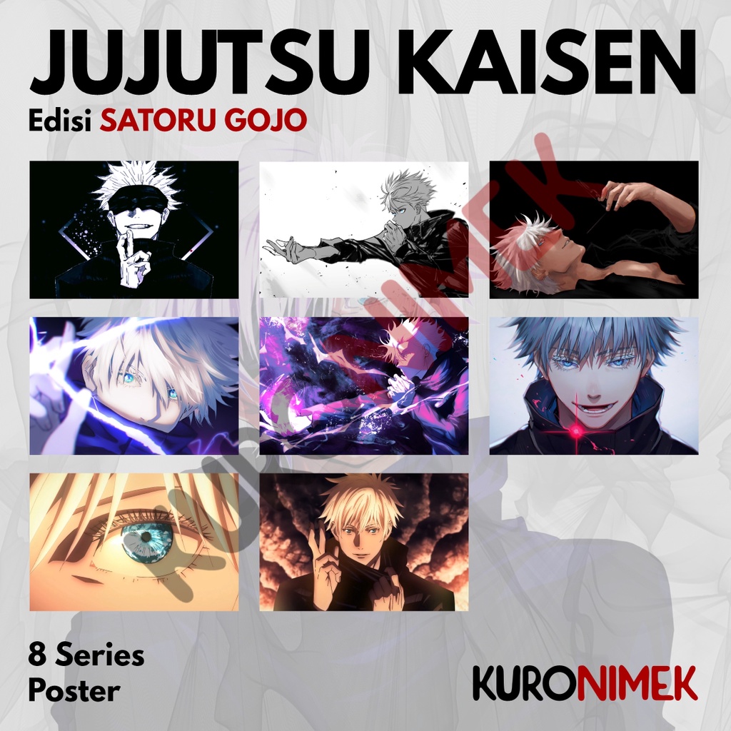 Jual Poster Anime Jujutsu Kaisen (Edisi SATORU GOJO) 8 Series | Shopee ...