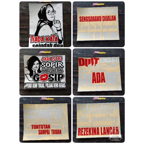 Jual STICKER CUTTING KATA _ KATA LUCU UNTUK KACA PINTU MOBIL TRUK/PICK UP/ BODY MOBIL | Shopee ...