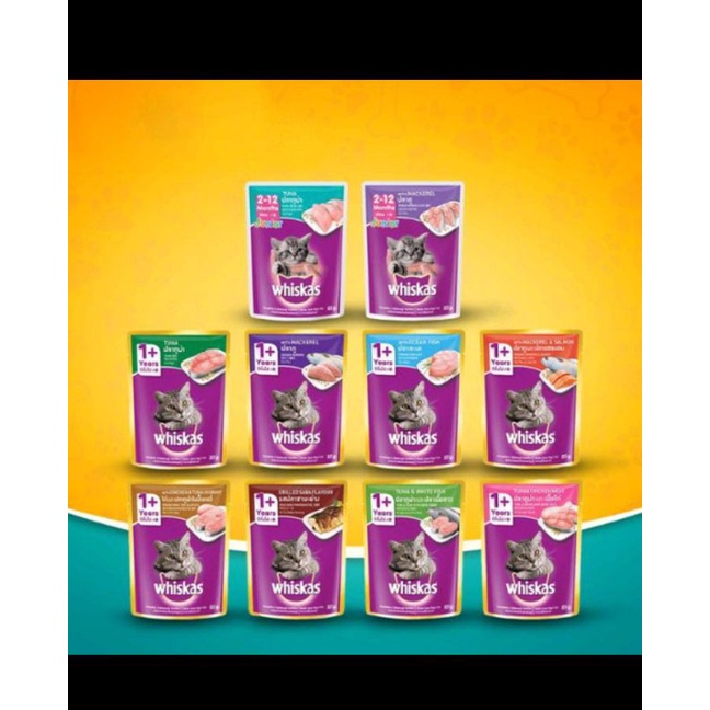 Jual Whiskas Sachet 80gr All Varian Promo Paket 14 pcs(80gr×14 ...