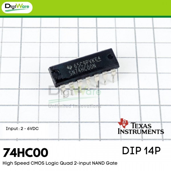Jual IC 74HC00 High Speed CMOS Logic Quad 2-input NAND Gate | Shopee ...