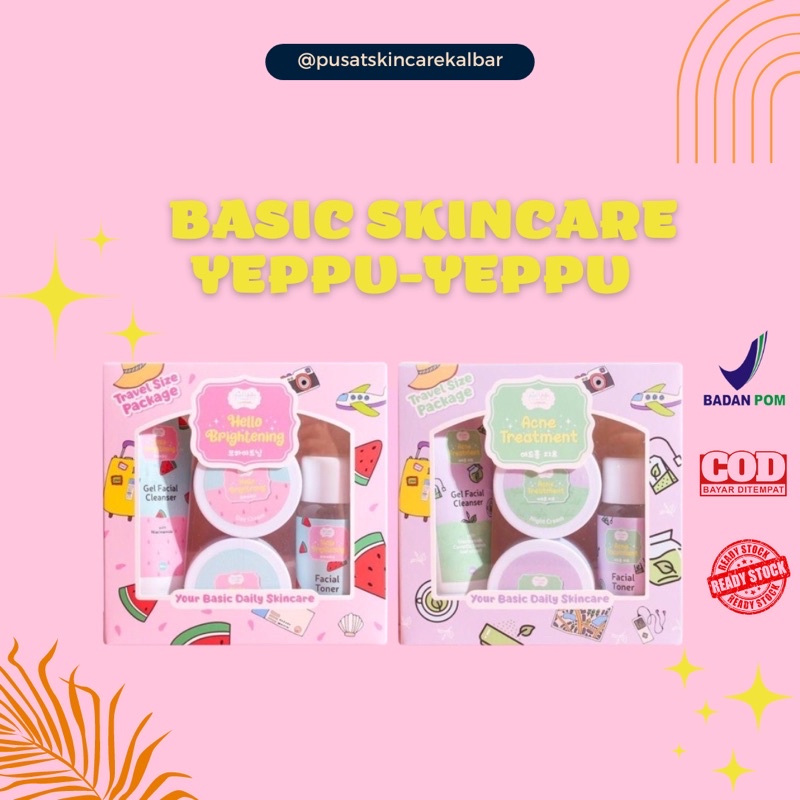 Jual YEPPU YEPPU SKINCARE SET TRAVEL PACKAGE SIZE ISI 4 ITEM ( FACIAL ...