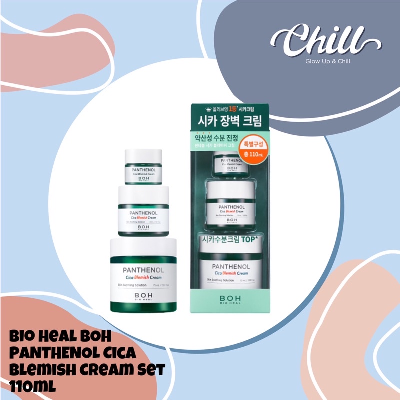 Jual Bio Heal BOH PANTHENOL Cica Blemish Cream Set 110ml | Shopee Indonesia