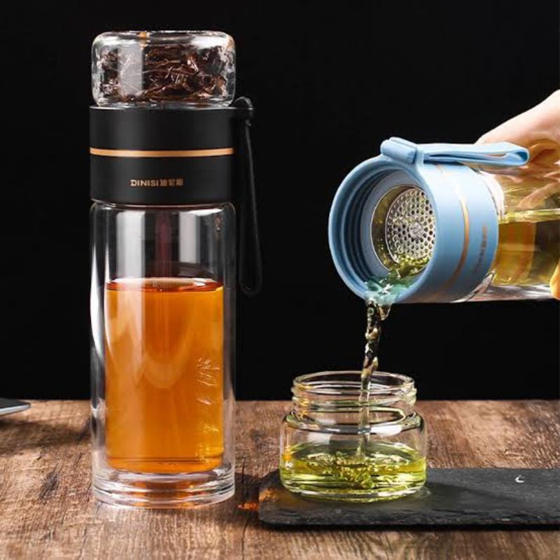 Jual Tea Infuser / Tea Infuser Bottle / Tumbler Kaca / Botol Tumbler Minum Teh Dengan Penyaring ...