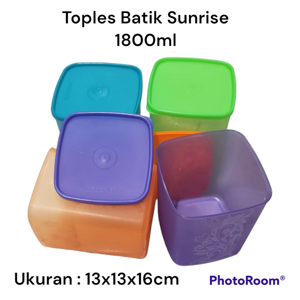 Jual Toples BATIK Sunrise Kotak SERBAGUNA 1800ml Sealware Verona ...