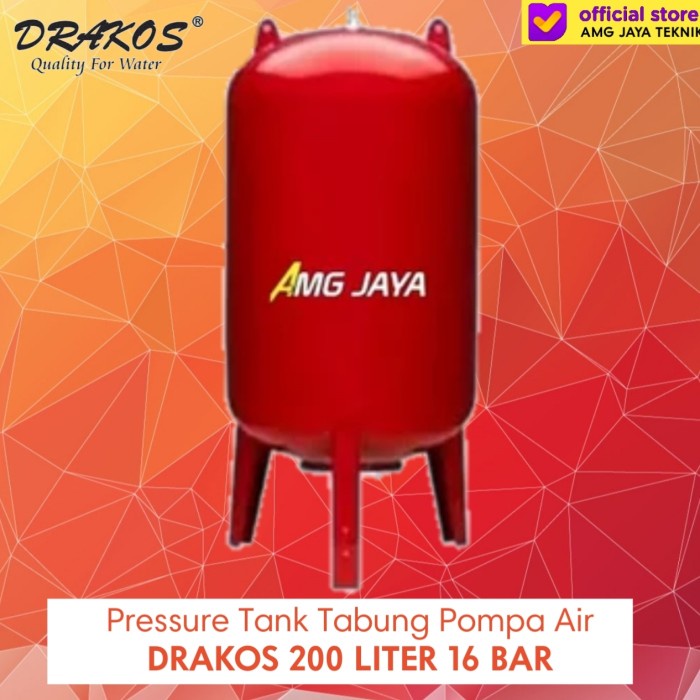 Jual DRAKOS PRESSURE TANK 200 LITER 16 BAR TANGKI POMPA AIR DRAKOS ...