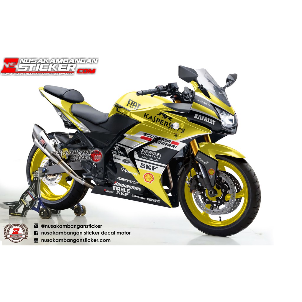 Jual STIKER DECAL SEPEDA MOTOR KAWASAKI NINJA 250 KARBU FULL BODY FIAT ...