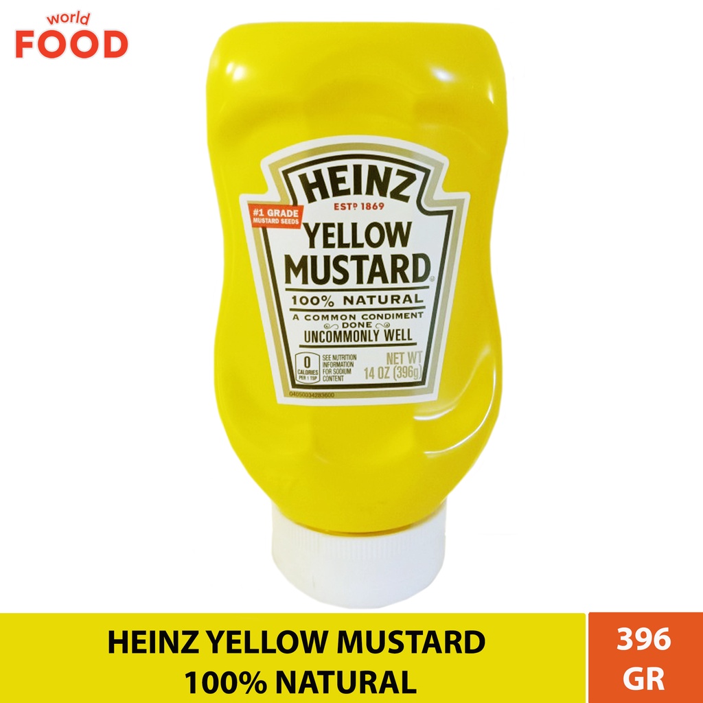 Jual HEINZ YELLOW MUSTARD 100% NATURAL 14OZ | Shopee Indonesia