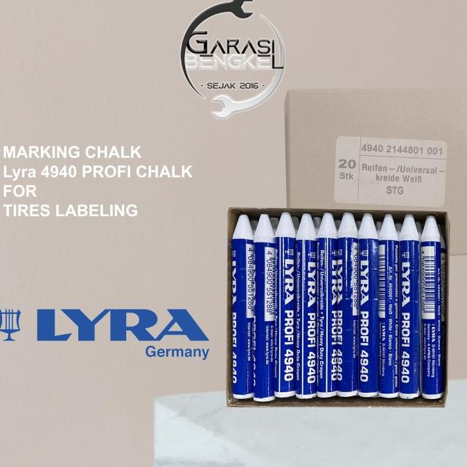 Jual Marking Chalk For Labeling Tire 20pcs - Kapur Ban Lyra 4940 Putih | Shopee Indonesia