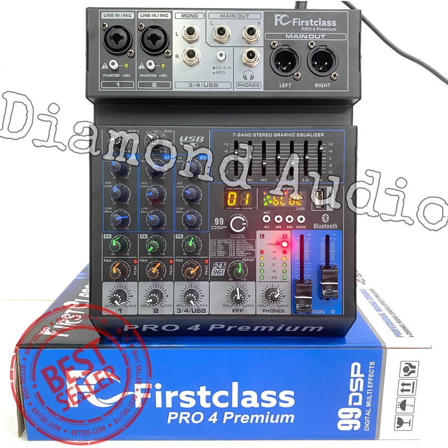 Jual Mixer Audio Firstclass Pro4 Premium Digital Mixing Bluetooth Mp3 Pro 4 Channel ( Bayar ...