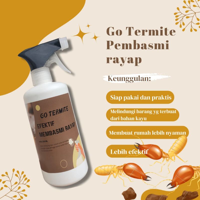 Jual GO TERMITE Pembasmi rayap/anti rayap super efektif//500ml | Shopee ...