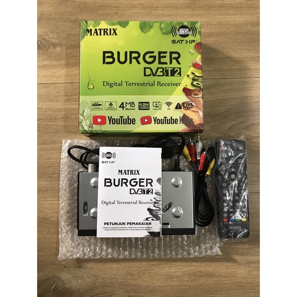 Jual Set Top Box TV Matrix DVB-T2 Burger Hijau | Shopee Indonesia