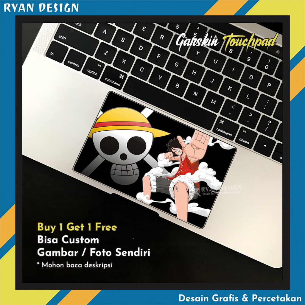 Jual Premium Garskin TouchPad Laptop Luffy Anime One Piece TrackPad ...