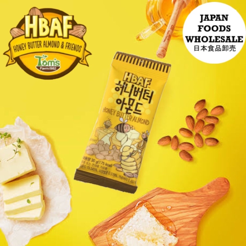 Jual Tom’s Honey Butter Almond 30gr / kacang impor / cemilan impor | Shopee Indonesia