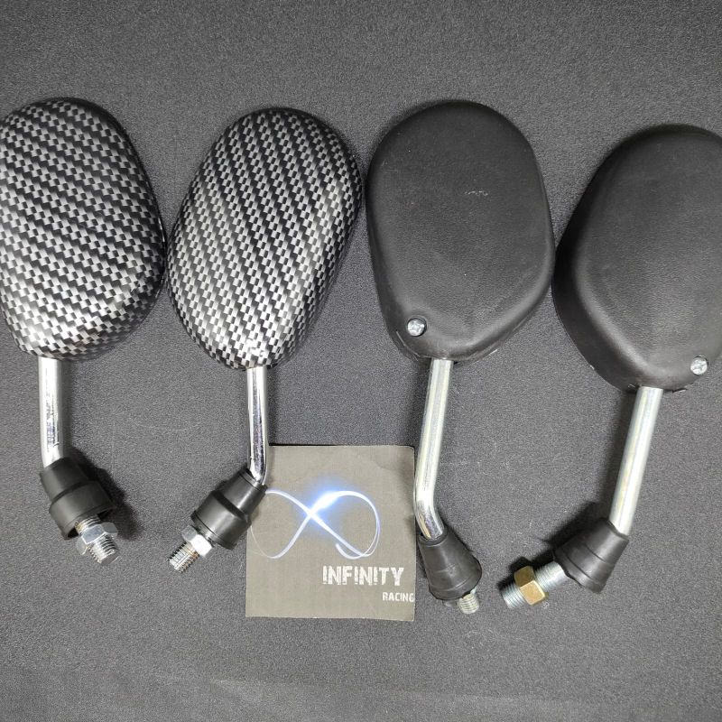 Jual Spion Yamaha Mio Mini Karbon dan Hitam Tangkai Chrome. Spion Mini ...