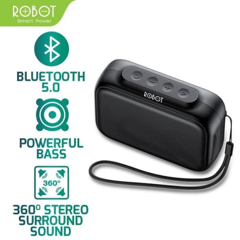 Jual ROBOT RB100 Speaker Bluetooth 5.0 Mini Portable Support Micro SD | Shopee Indonesia