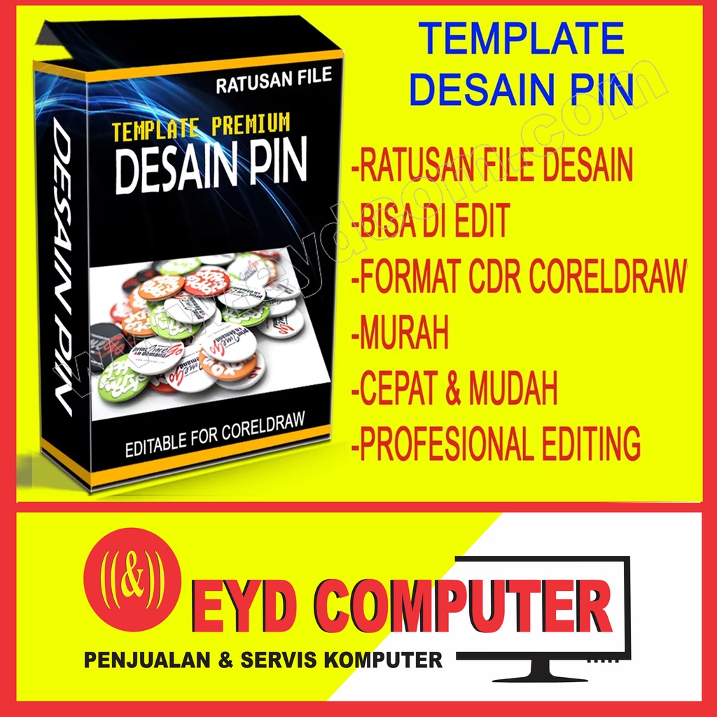 Jual DESAIN PIN FORMAT CDR CORELDRAW KARAKTER TEMPLETE CDR CORELDRAW ...