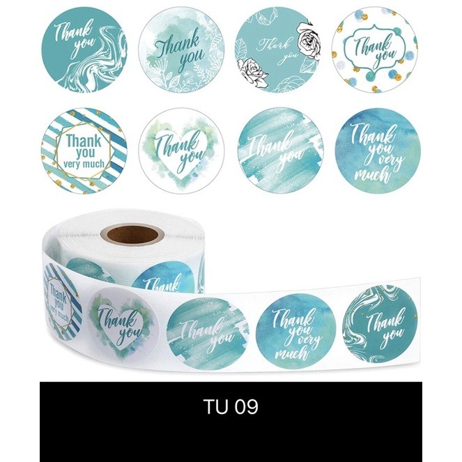 Jual Sticker Label Thank you ukuran kecil 2.5 cm 50 pcs Stiker Terima ...