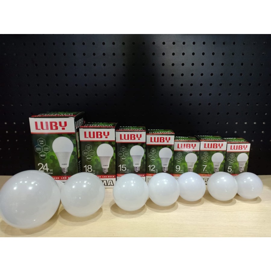 Jual Bohlam Led LUBY PRIMA 5W 7W 9W 12W 15W 18W 24W Lampu Led Cahaya ...