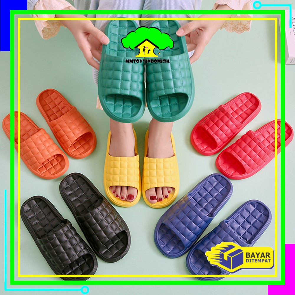 Jual MI-S36 Sandal Slop Rumah Kamar Mandi / Sendal Selop Polos Karet ...