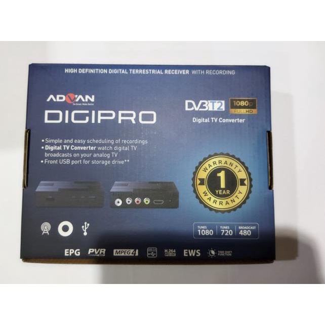 Jual Advan Digipro STB DVB T2 TV Digital Receiver Set Top Box 1080p ...