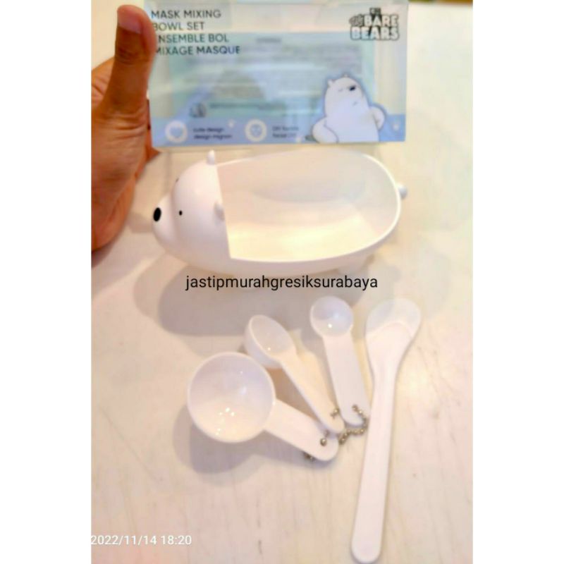 Jual MASK BOWL SET WE BARE BEARS MINISO TEMPAT MASKER MINISO MANGKOK ...