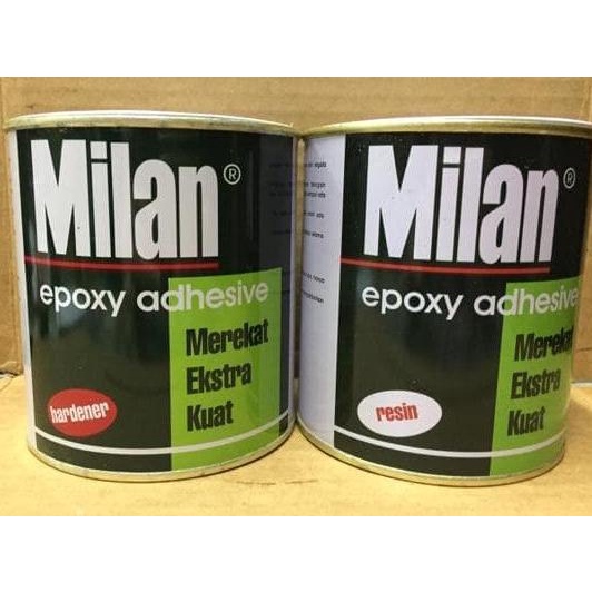 Jual EPOXY RESIN + HARDENER MILAN / 1 SET 380 GRAM / LEM SERBAGUNA ...