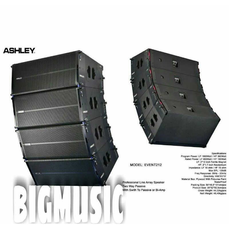 Jual Speaker Line Array Ashley Event 212 Original 12 inch Passive ...