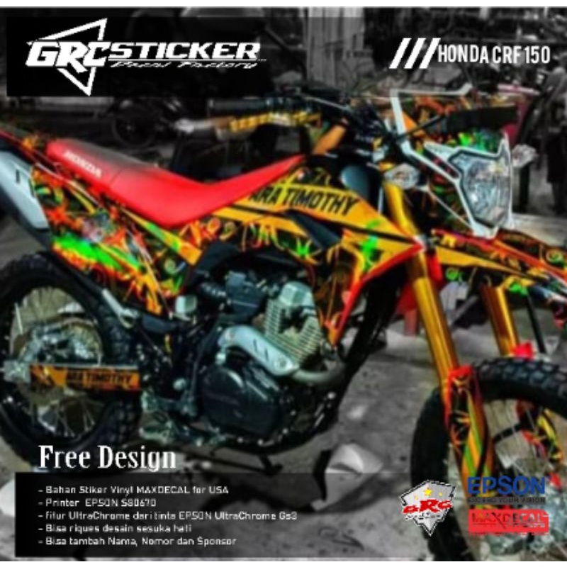 Jual Decal Sticker Crf full body | Shopee Indonesia