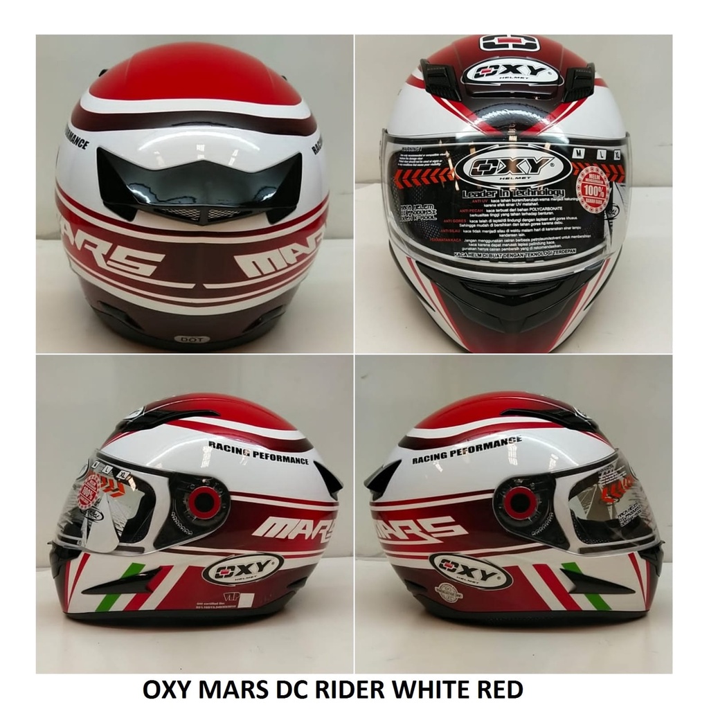 Jual HELM FULL FACE OXY MARS SIZE L SNI | Shopee Indonesia