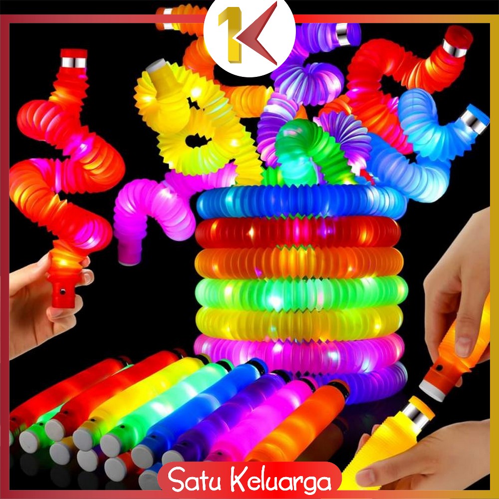 Jual SK-M296 Mainan Anak Light Up Pop Pipes Led / Fidget Pop Tubes ...