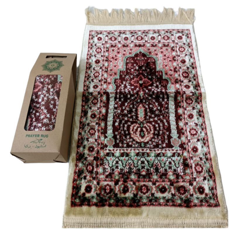 Jual Sajadah turki mini plus box dan tasbih tebal dan halus original ...