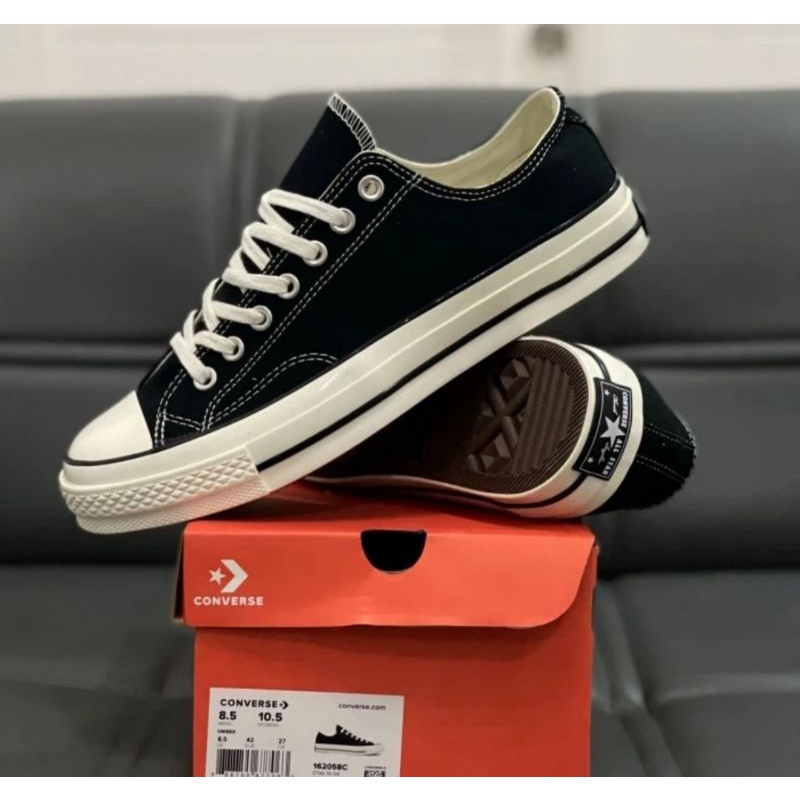 Jual Converse Chuck Taylor 70S Low Black White Egret 100% Original ...
