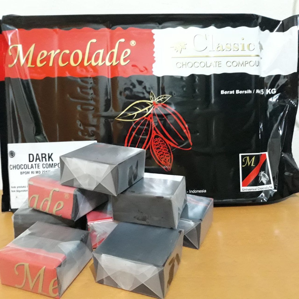 Jual Coklat Dark Chocolate Compound Mercolade Classic [Repack/Kiloan ...