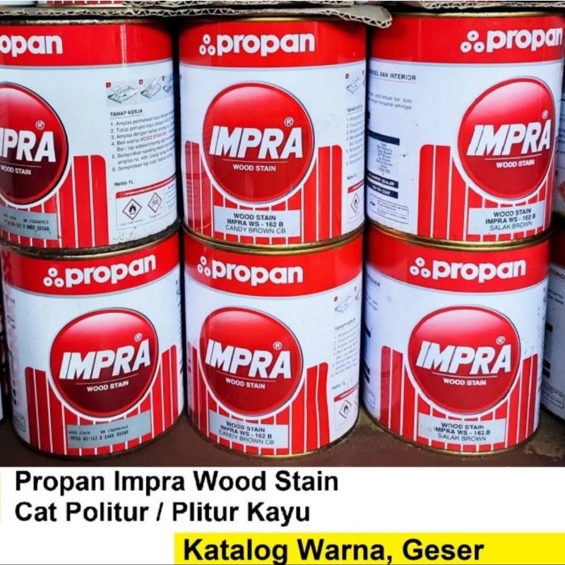 Jual Propan IMPRA Wood stain Cat Politur Plitur Vernis Kayu WS 162 B ...