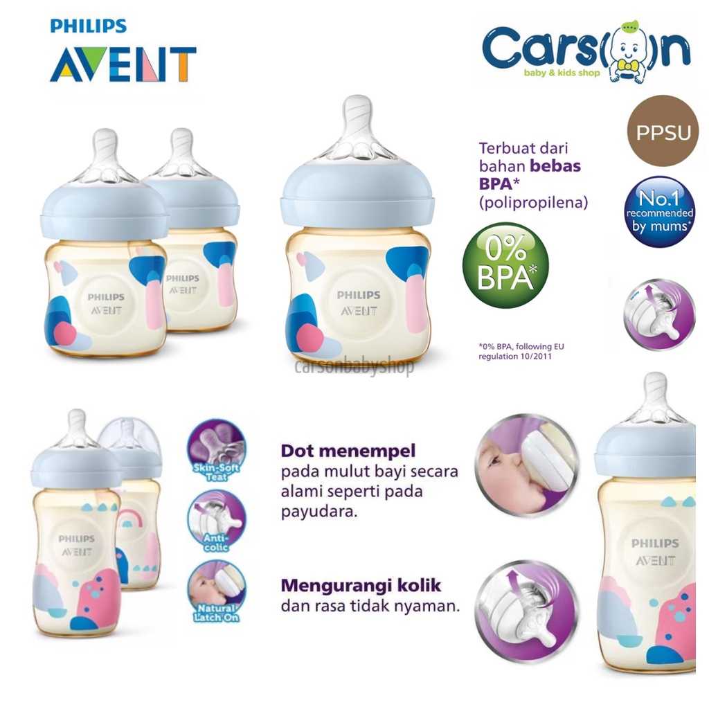Jual Avent Botol Susu Natural 260ml PPSU | Avent Natural Botol PPSU 0m ...