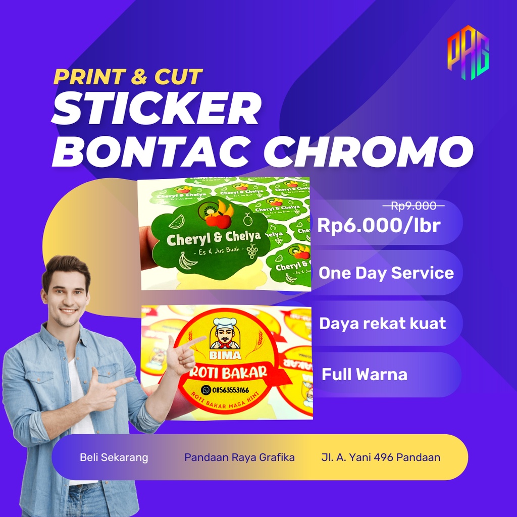 Jual Cetak Sticker Bontac Chromo A3+ (Print & Cut) | Shopee Indonesia