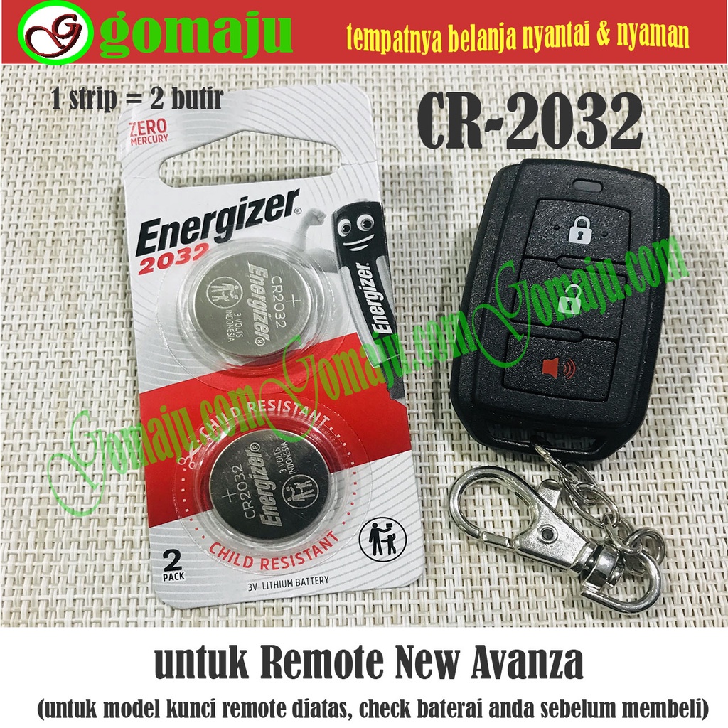 Jual BATERAI CR-2032 UNTUK REMOTE TOYOTA NEW AVANZA BATTERY REMOTE ...
