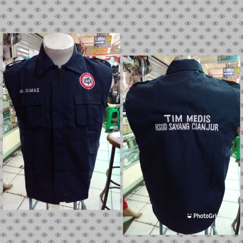 Jual rompi tim medis krah #rompi idi krah#rompi tim kesehatan | Shopee ...