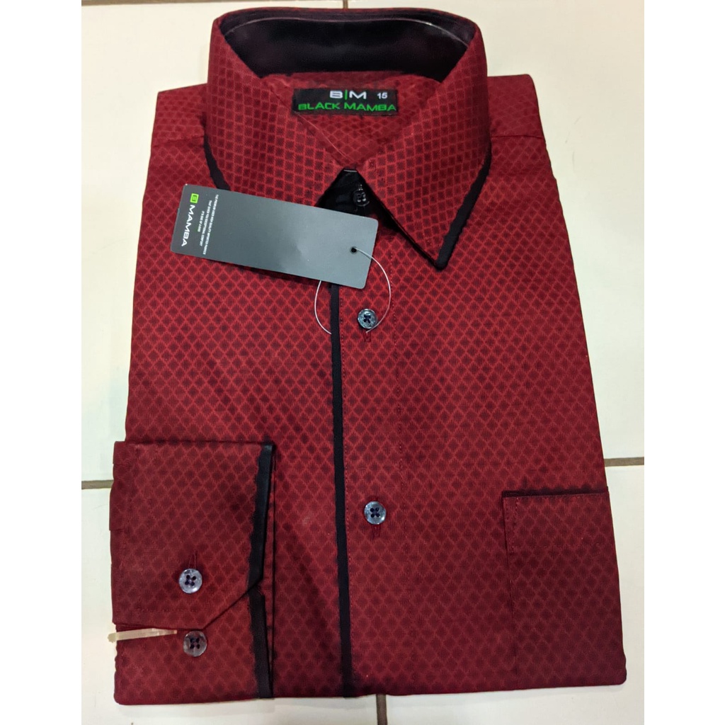 Jual KEMEJA FORMAL BLACK MAMBA/KEMEJA FORMAL PRIA/KEMEJA COWOK MURAH ...